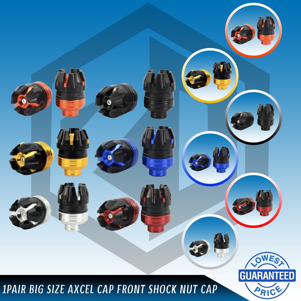 Knight Motorcycle 1pair Big Size Axle Cup Front Shock Nut Cap Spare ...