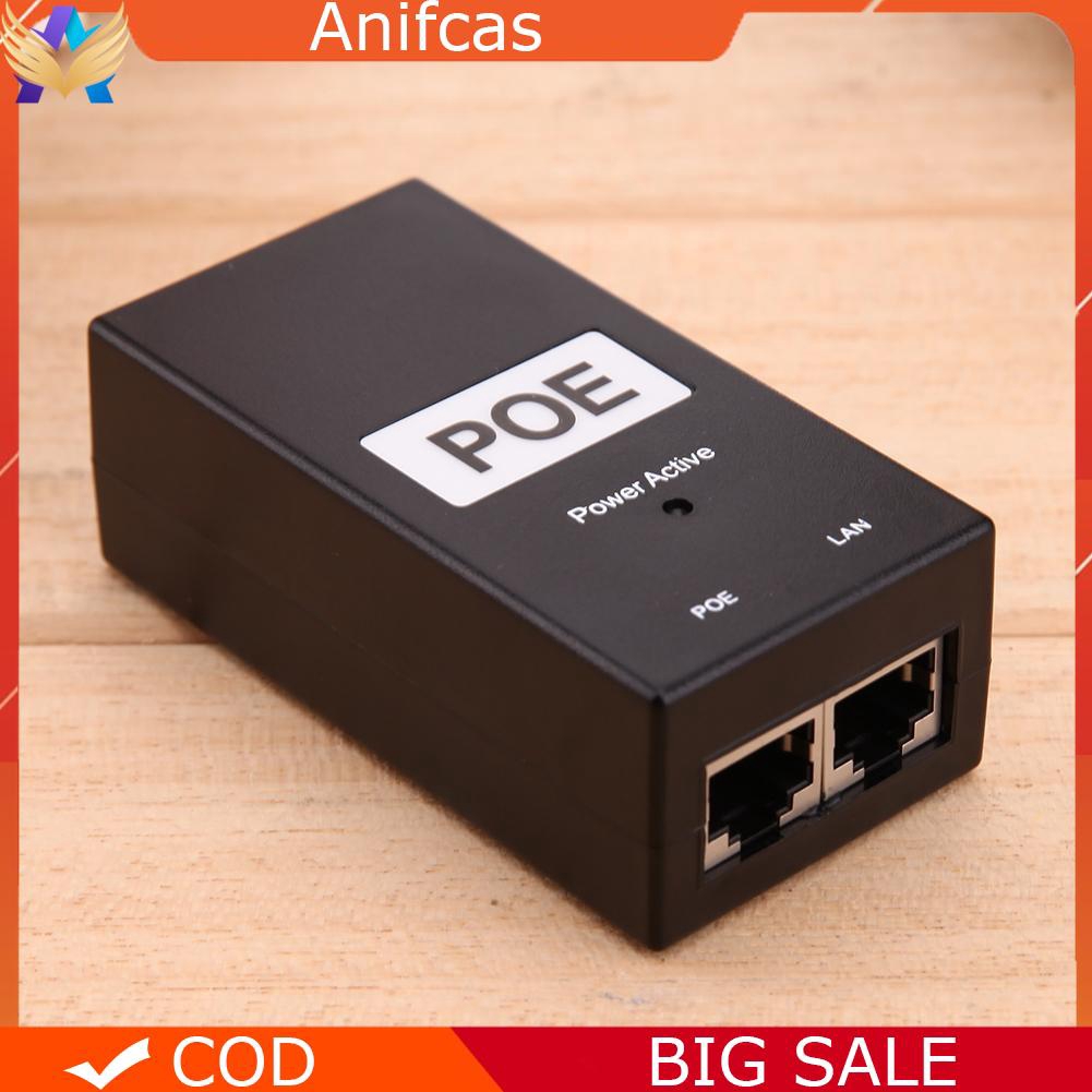 ☑Mini 24V 0.5A 24W Desktop POE Power Injector Ethernet Adapter ...