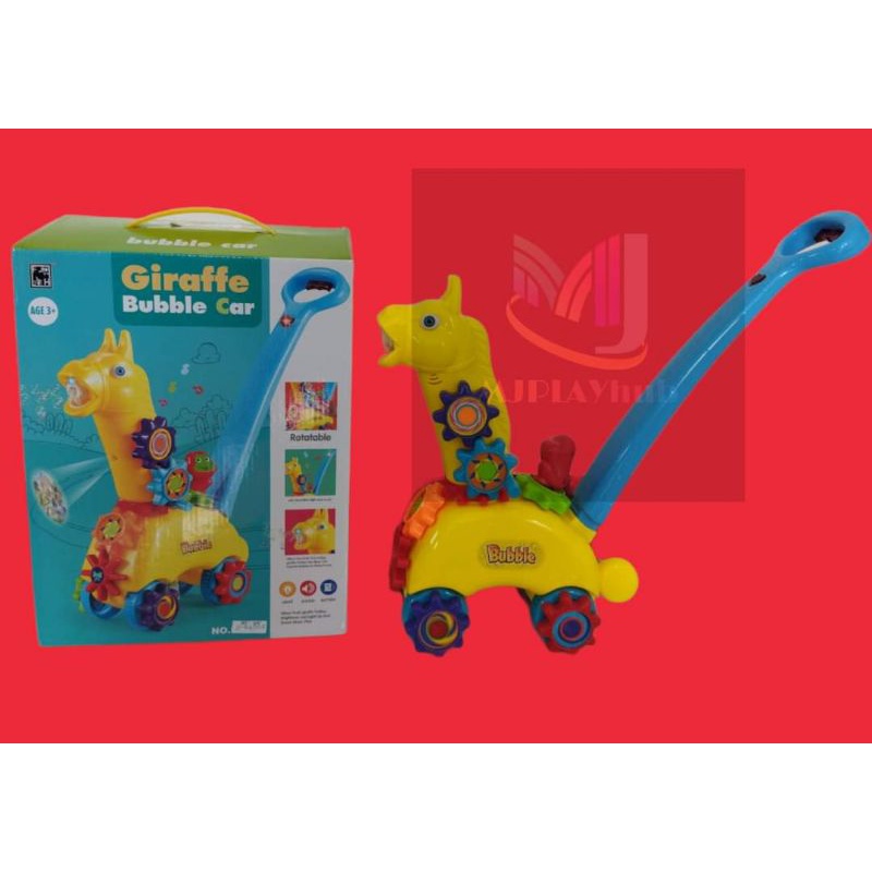 MJ PLAYhub Giraffe Bubble Cart with Projector light and music Bubble ...