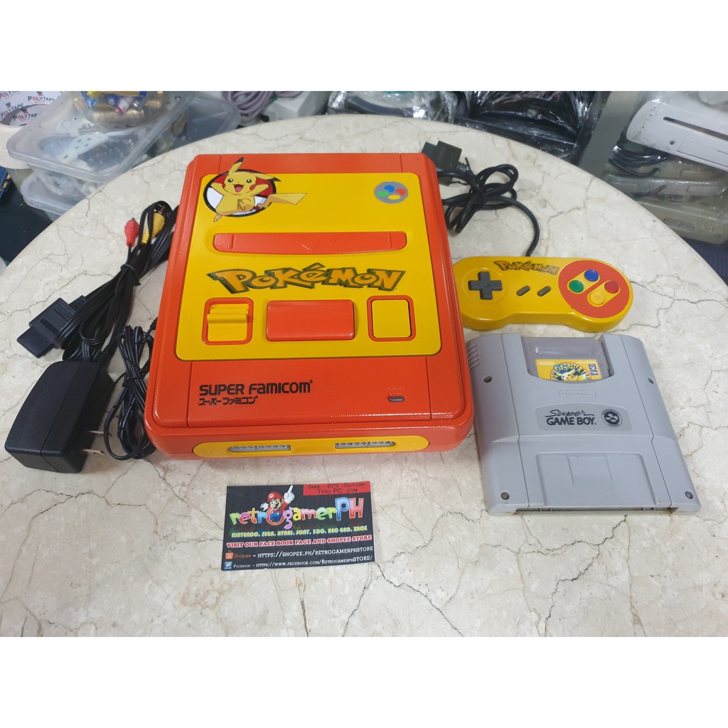 Custom Painted Nintendo Super Famicom (SFC) Pokemon Pikachu | Shopee ...