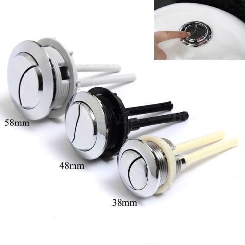 Plastic Dual Flush Toilet Water Tank Push Button With 2 Rods for 38/48 ...