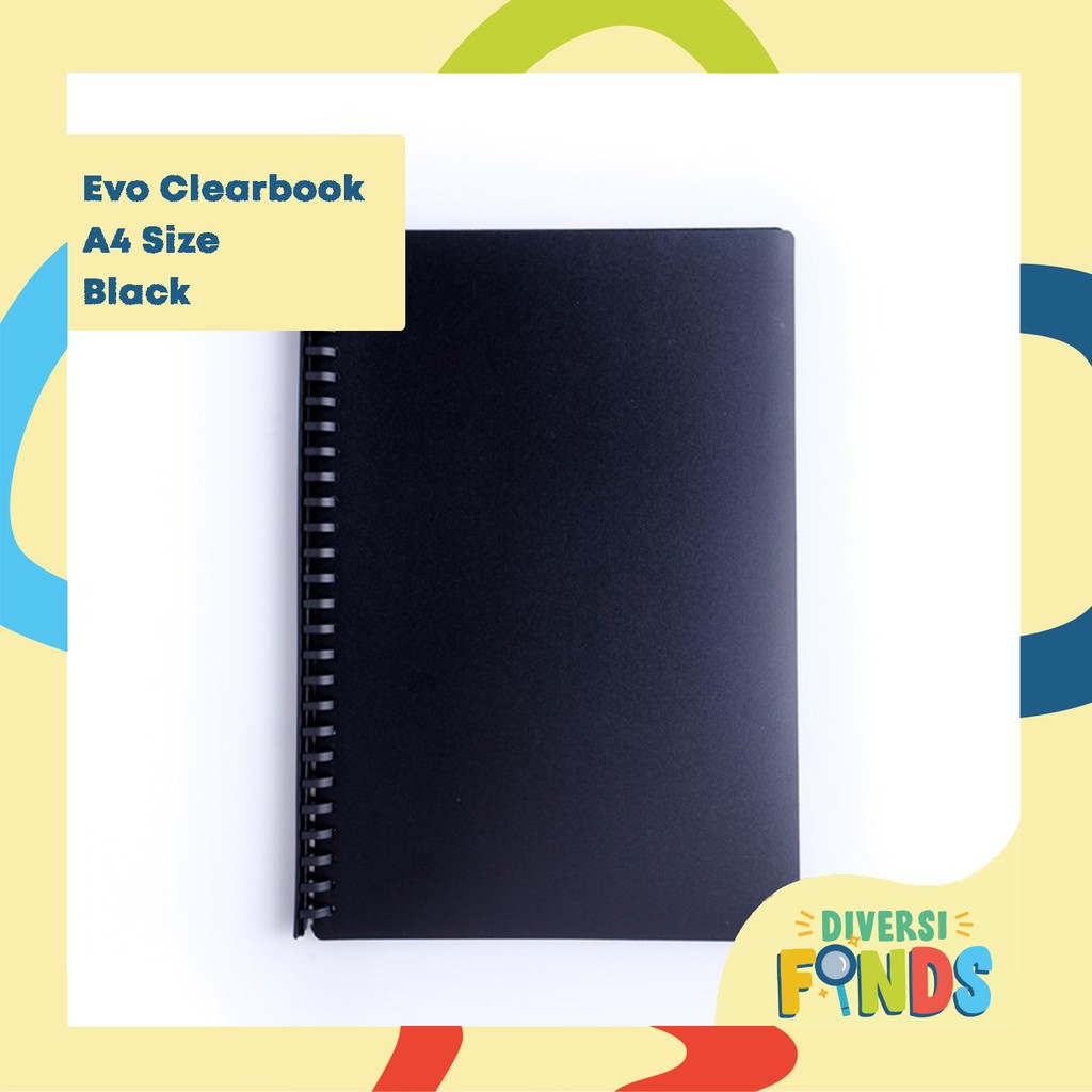 Thick Plastic Evo Clearbook 70microns A4 Size - ASSORTED COLORS - Thick ...