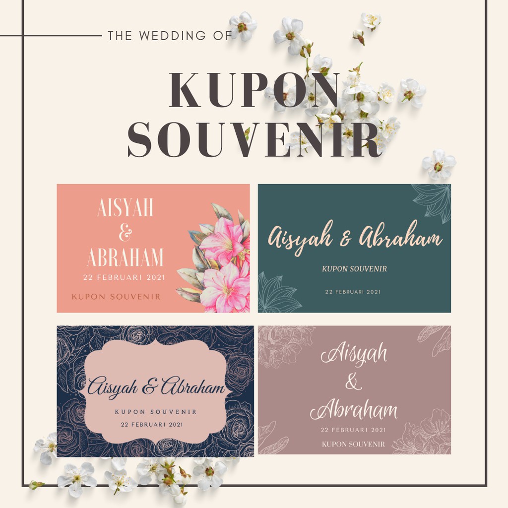 Kupon Wedding Souvenir Card Wedding Souvenir Part 2 | Shopee Philippines