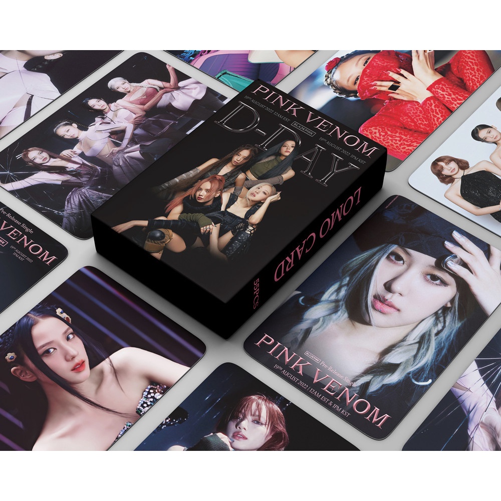 55pcs/box BLACKPINK Photocards Pink Venom Album LOMO Card Postcard ...