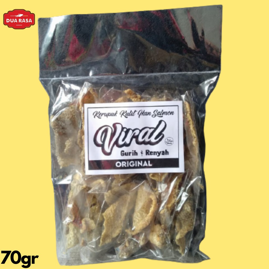 70gr Original Salmon Fish Skin Crackers / Fish Crackers / Fish Skin ...