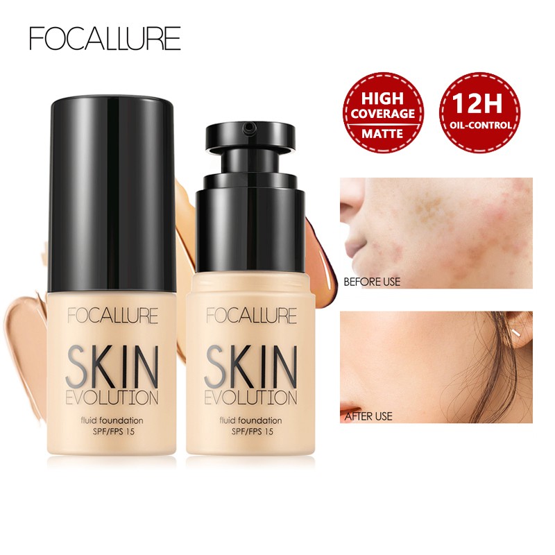 FOCALLURE 24Hours Foundation HD Full Cover Matte Liquid BB Cream Matte ...