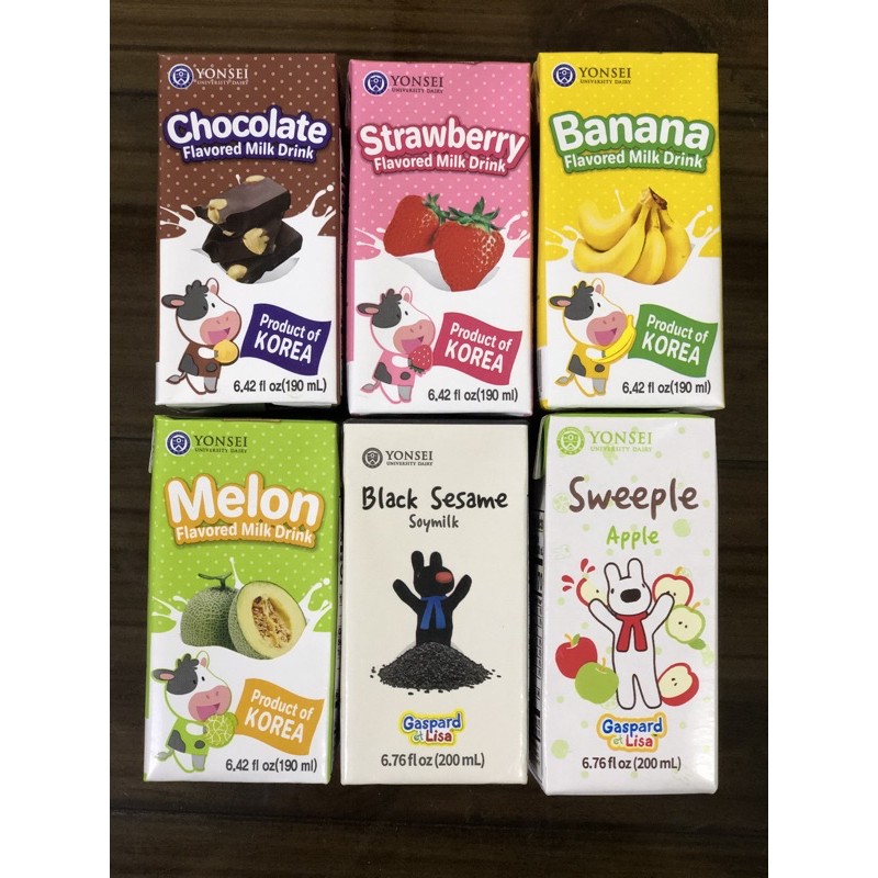 Yonsei Korean Flavored Milk Drink 190mL / 200 mL | Shopee Philippines