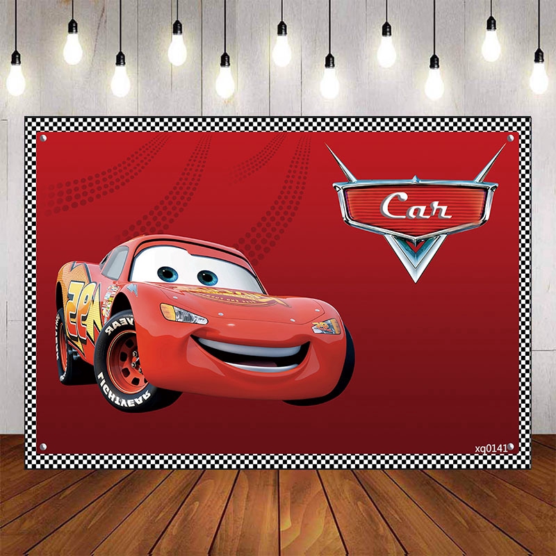 Cars Backdrops Cartoon For Children Birthday Party Photography Red ...