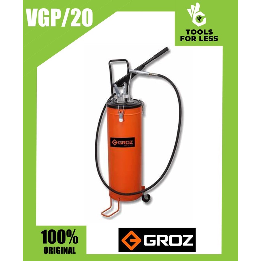 Groz Grease Pump 20kg Bucket Capacity with Wheels Model: VGP/20 ...
