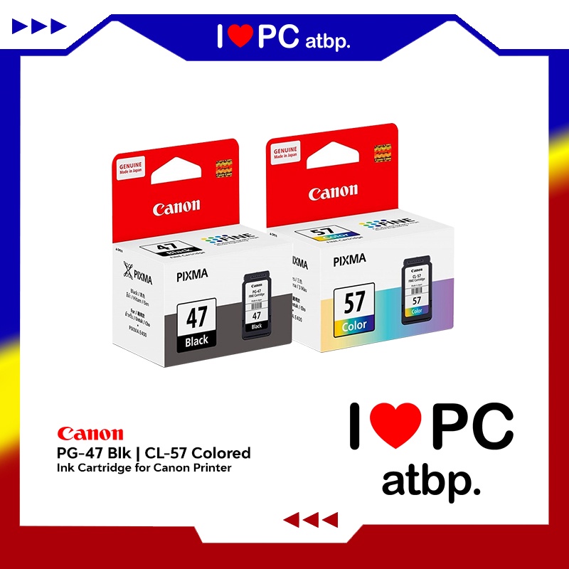 Canon PG-47 Black, CL-57 Colored Ink Cartridge | Shopee Philippines