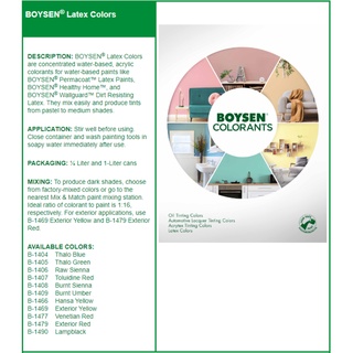 Boysen Paint Latex Color Full Tone 1 Liter Thalo Blue Green Lampblack ...