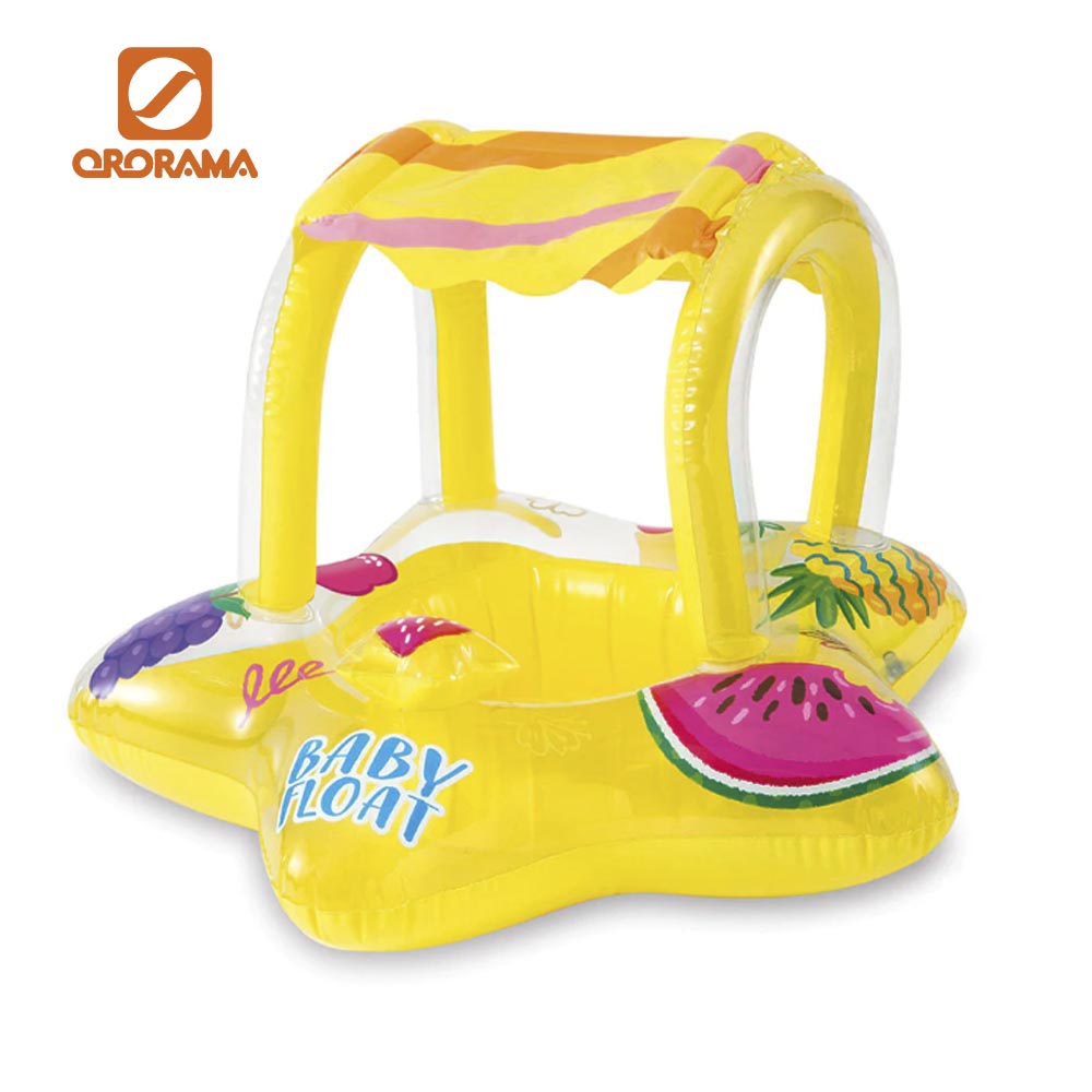 Intex Kiddie Baby Inflatable Swim Ring Float Seat With Awning For ...