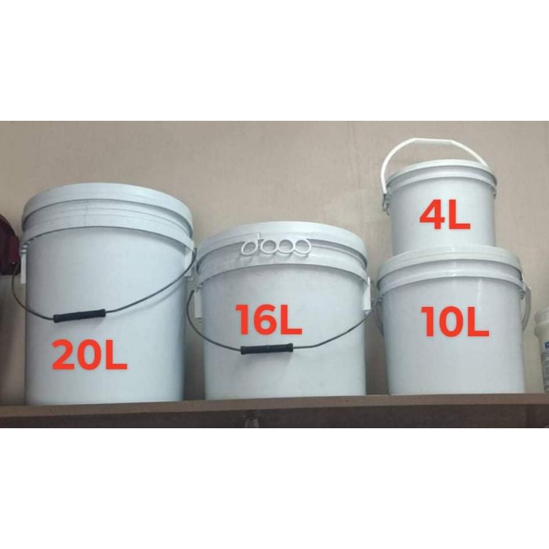 industrial pail with cover and handle. 20L 16L 10L and 4L | Shopee ...