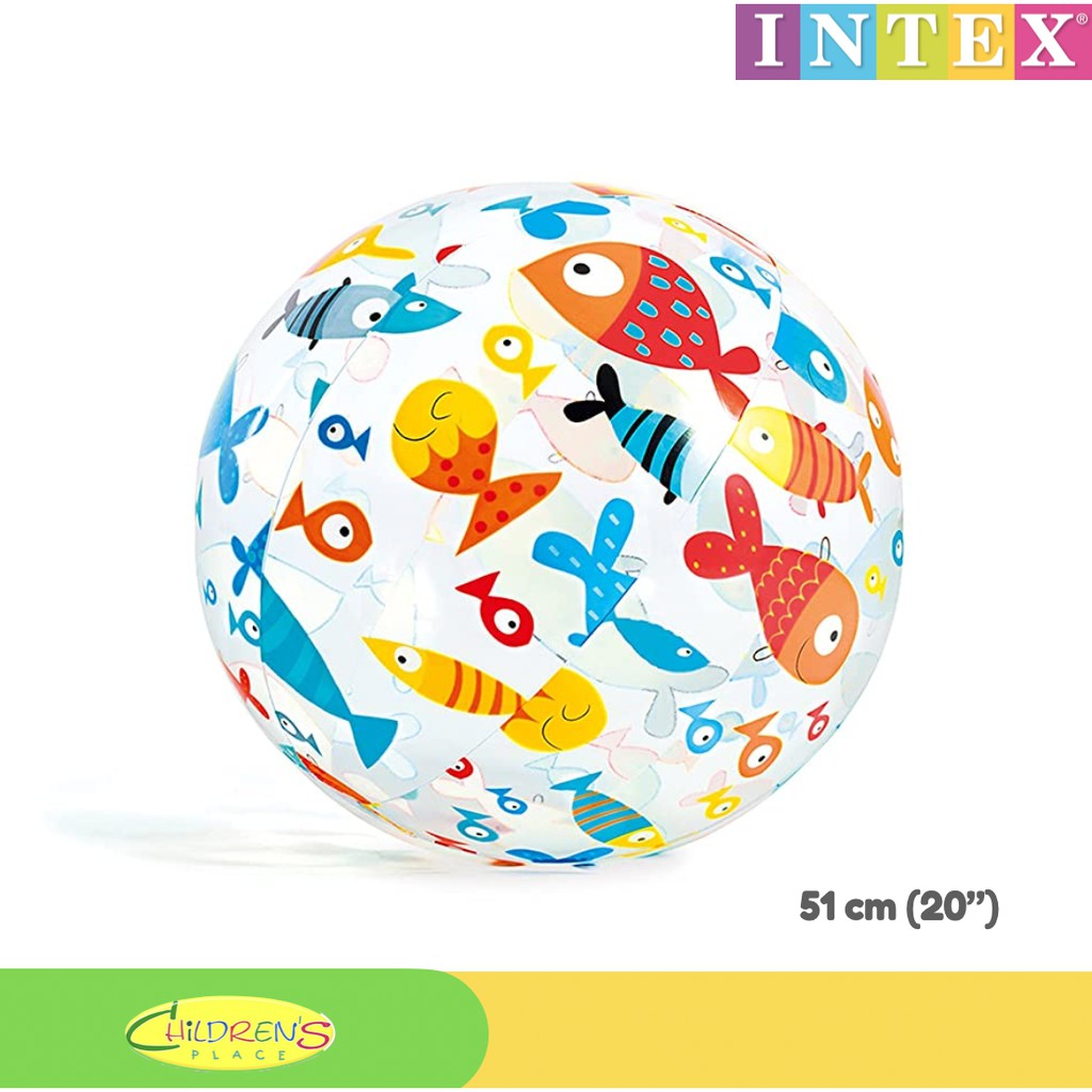 Intex Multicolor Print Beach Ball 20" 51cm | Shopee Philippines