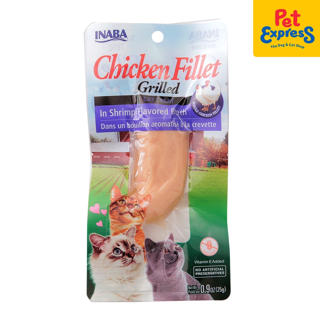 Inaba Grilled Chicken Fillet in Shrimp Broth Cat Treats 25g (USA-555A ...
