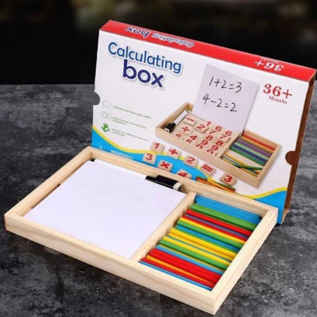 TFL Toddler Math Calculating Box Kids Children Counting Sticks Number ...