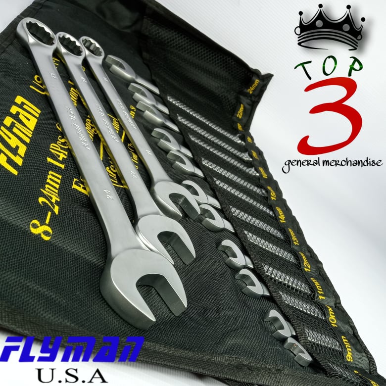Flyman 14 Pcs. Combination Wrench Set ( 8 TO 24mm ) | Shopee Philippines