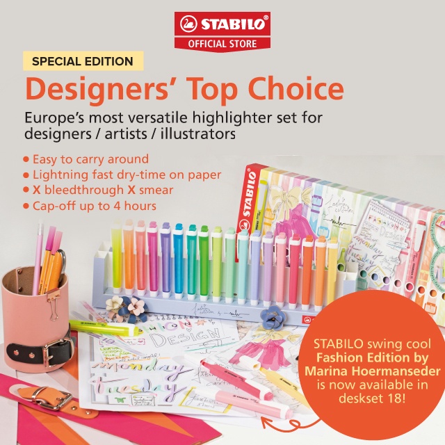 STABILO swing cool Fashion Edition Set 18pcs Colors Highlighter with ...