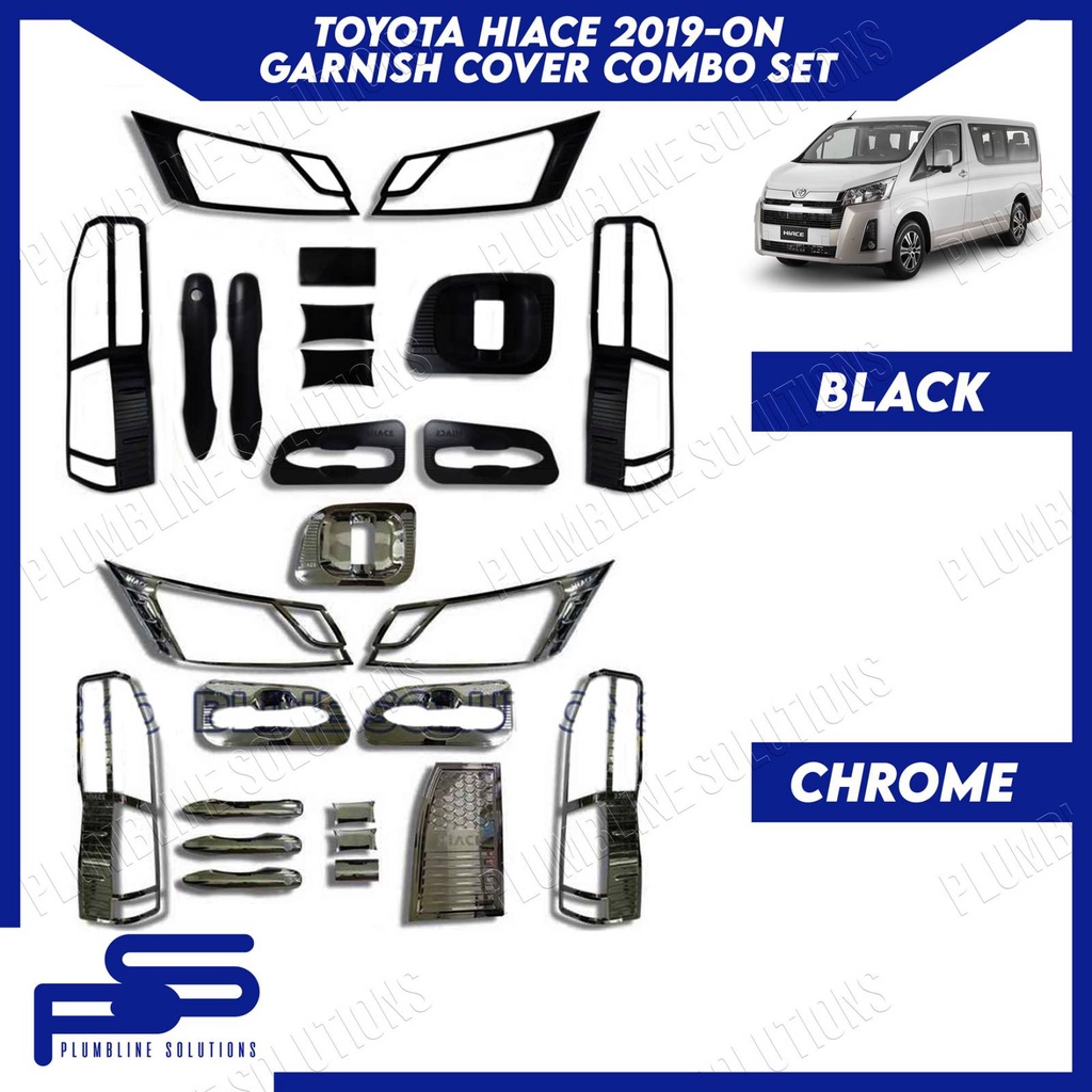 Toyota Hiace GL Grandia Commuter 2019 2020 2021 Black / Chrome / Hiace ...