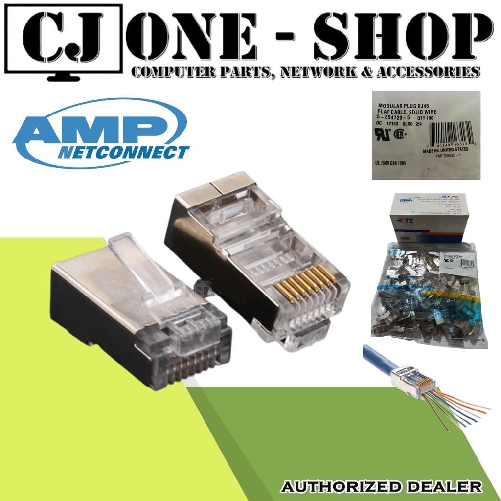 TYCO 100PCS RJ45 Passthrough TAGUSAN Metal Rj45/Rj45 Connector Pisowifi ...