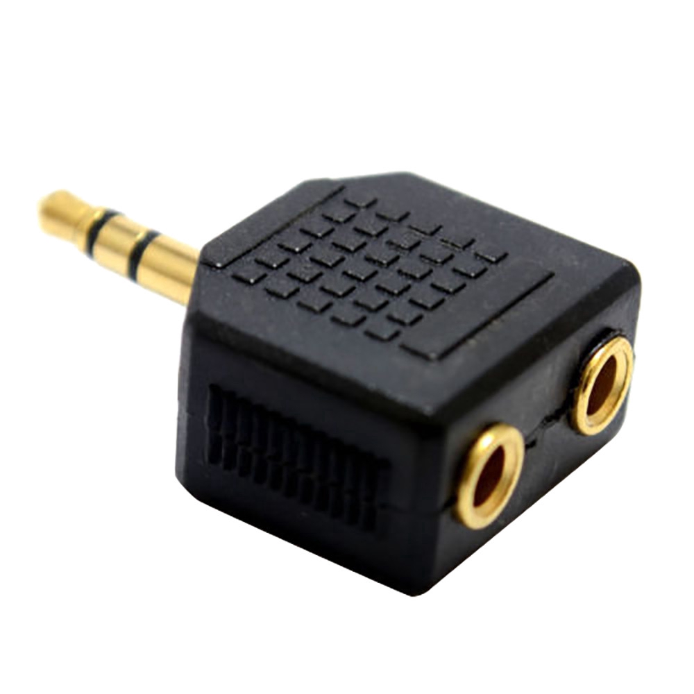 Couple Earphone Adapter Aux 3.5mm Stereo Audio Jack 2 Way Splitter Plug ...