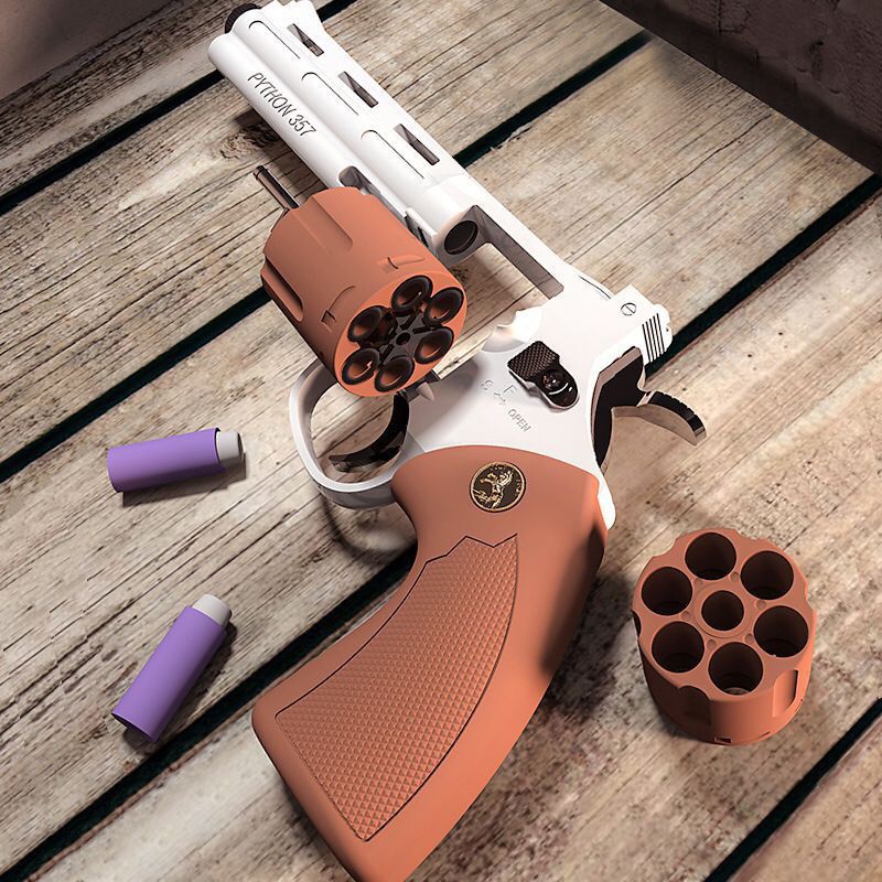 ZP5 Revolver Pistol Launcher Safe Soft Bullet Toy Gun Weapon Model ...