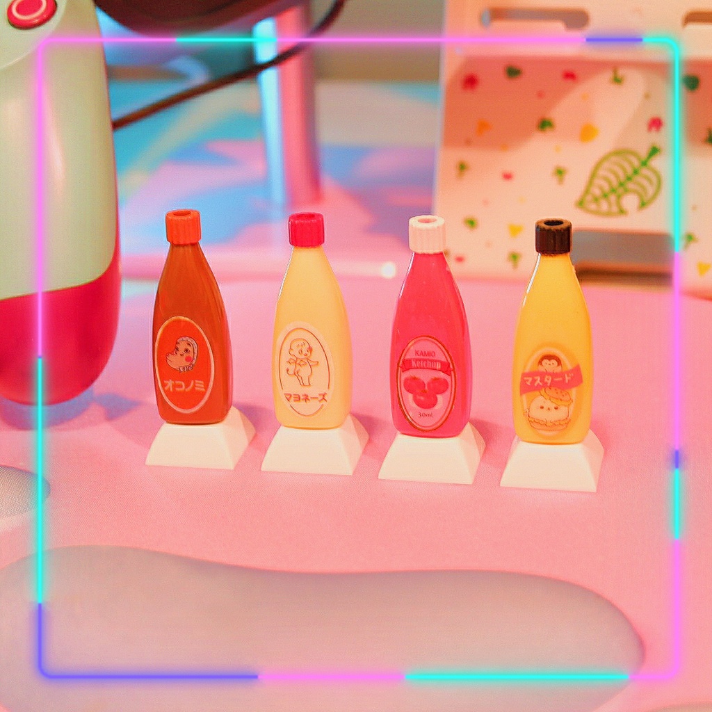 Condiments Artisan Kawaii Keycaps for Mechanical Keyboard | Shopee ...