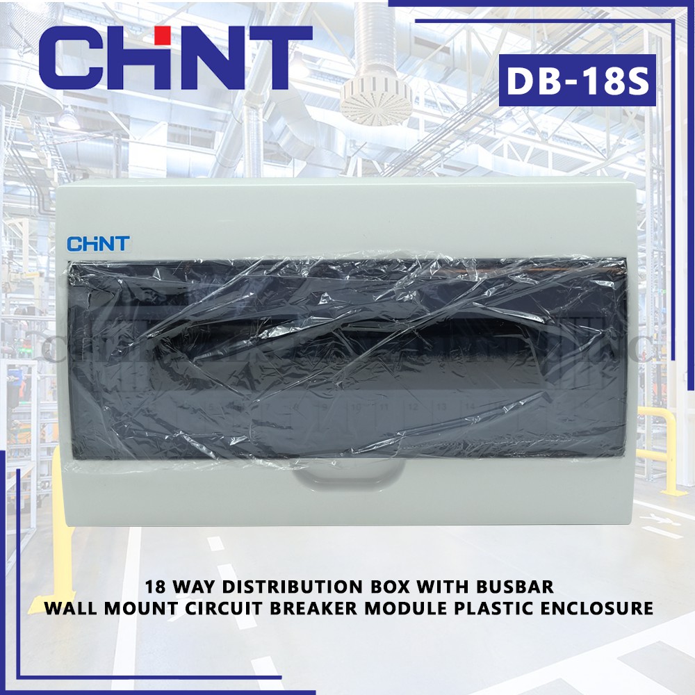 CHINT 18 Way Distribution Box w/ Busbar Surface Type Circuit Breaker ... CHINT 18 Way Distribution Box w/ Busbar Surface Type Circuit Breaker ...
