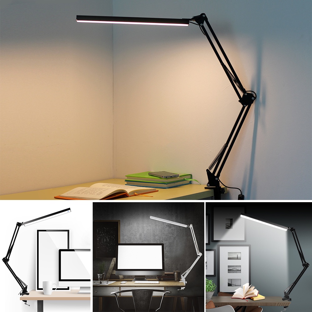 LED Desk Lamp With Clamp, Adjustable Swing Arm Desk Ubuy