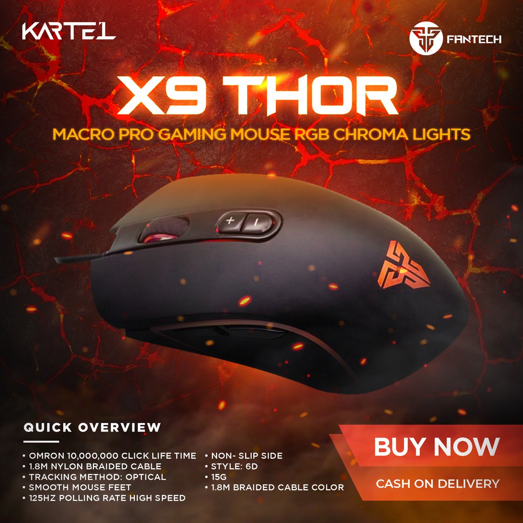 FANTECH X9 Thor Macro Pro Gaming Mouse ideal for gaming personal use ...
