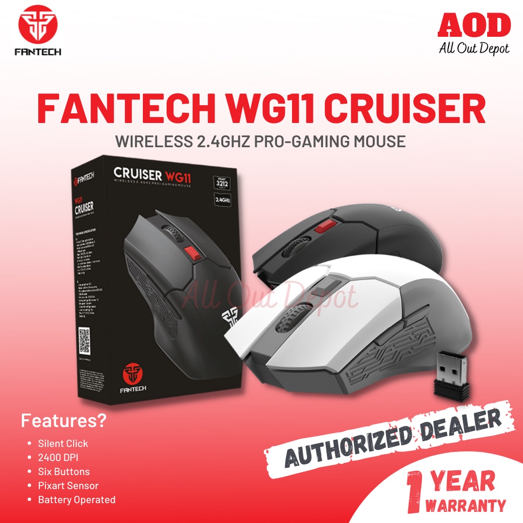 Fantech WG11 Cruiser Space Edition Wireless 2.4Ghz Pro-Gaming Mouse ...