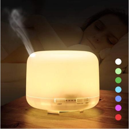 500ml 7 LED Color Aromatherapy Essential Oil Diffuser Ultrasonic Air ...