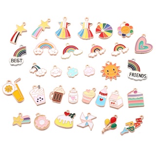 St.Kunkka 10 Pcs Alloy Pendant Little Daisy Oil Diy For Bracelet ...