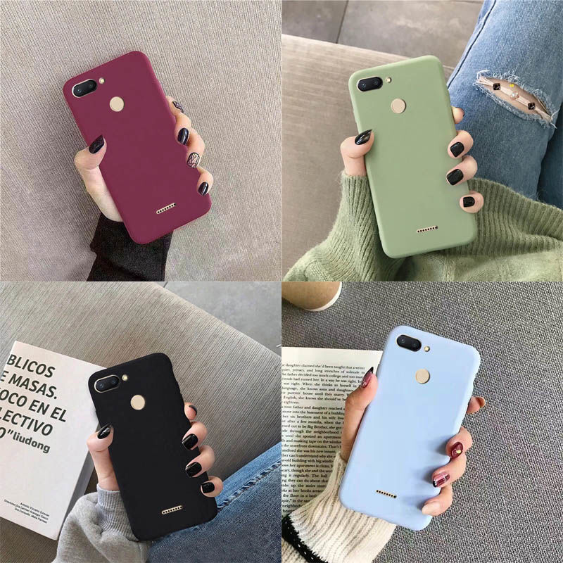 For Redmi 6 Mobile Phone Case Frosted Net Red Silicone Cute Redmi 6 ...