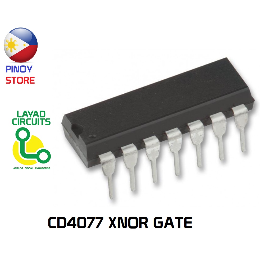 CD4077 Quad XNOR 2 input gate Exclusive NOR gate CMOS IC 4077 logic ...