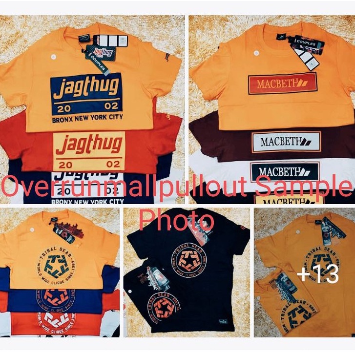 overruns branded men shirt with price tag assorted/random premium ...