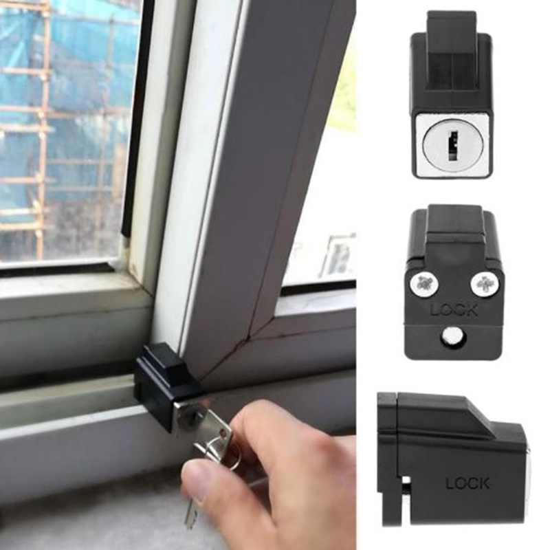 Doors and Windows Security Lock Window Stopper Black Sliding Window ...