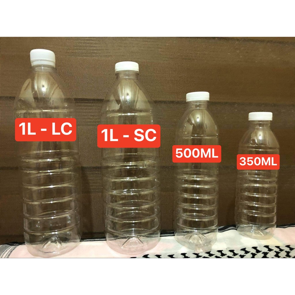 Disposable Clear Empty PET BOTTLES SIZE 350ml 500ml 1L SC 1L LC