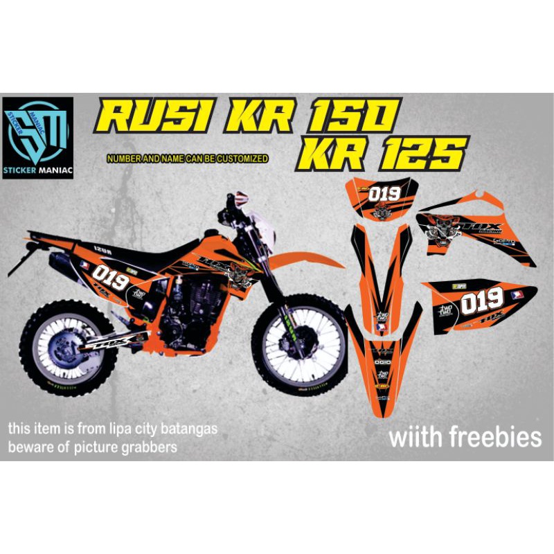 Rusi KR 150, 125 full body decals | Shopee Philippines
