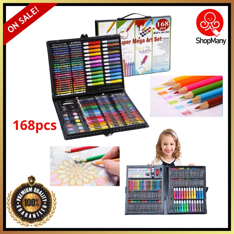 Shopmanyph 168 Pcs Coloring Set Drawing Art For Children Color Pens ...