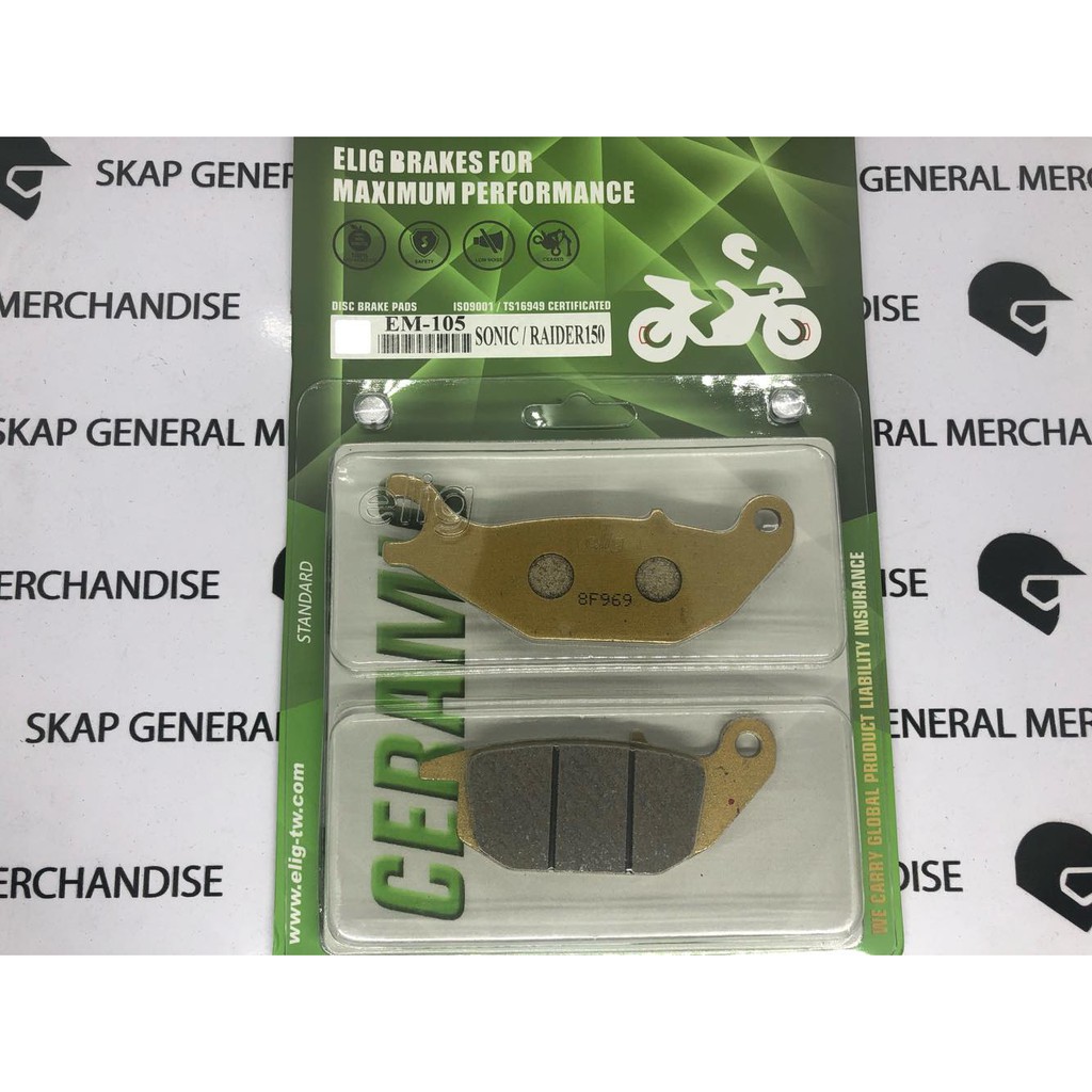 ELIG - REAR, BRAKE PAD - RAIDER 150 / CBR 150 / R15 V2 / STEP (FRT ...