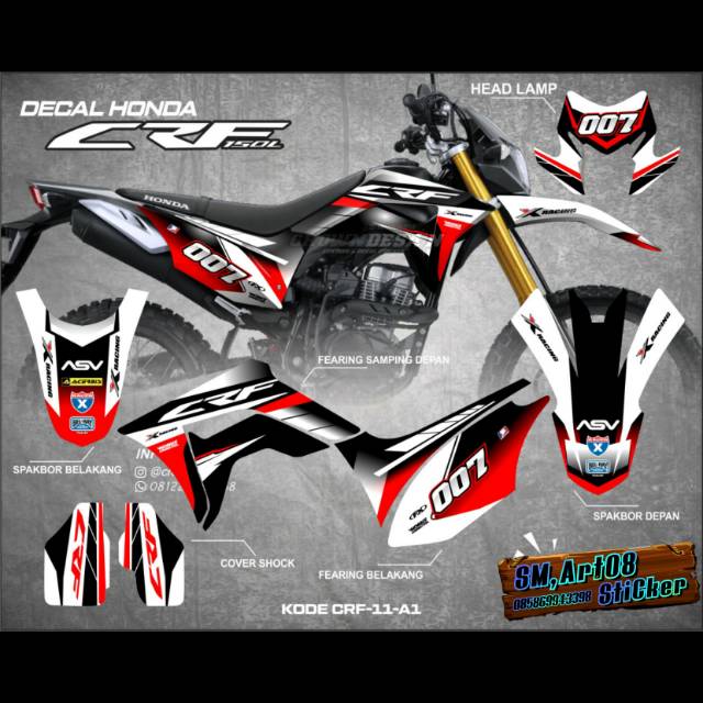Crf 150l decal crf 150l / sticker crf 150l full body full body / decal ...