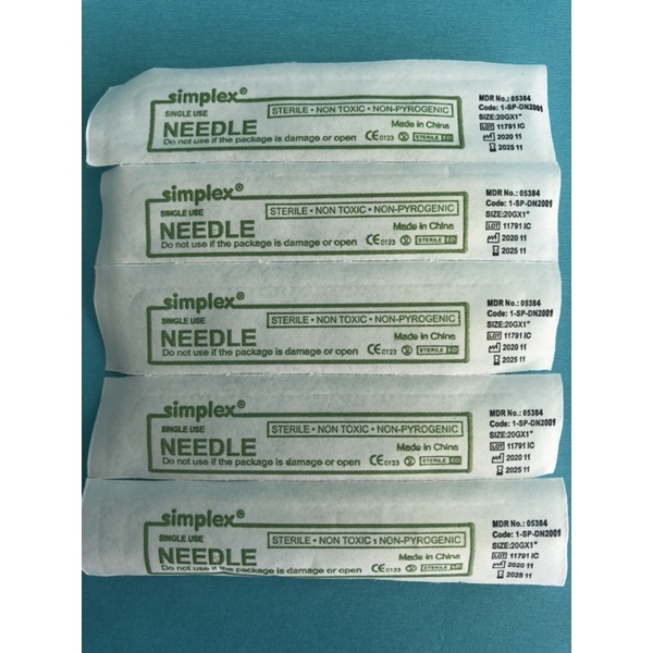 SIMPLEX Disposable Sterile Needles, 5 pcs | Shopee Philippines