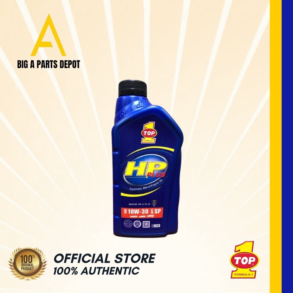 Top 1 - Synthetic HP Plus Motor Oil SAE 10W-30 API SP 1 Liter | Shopee ...