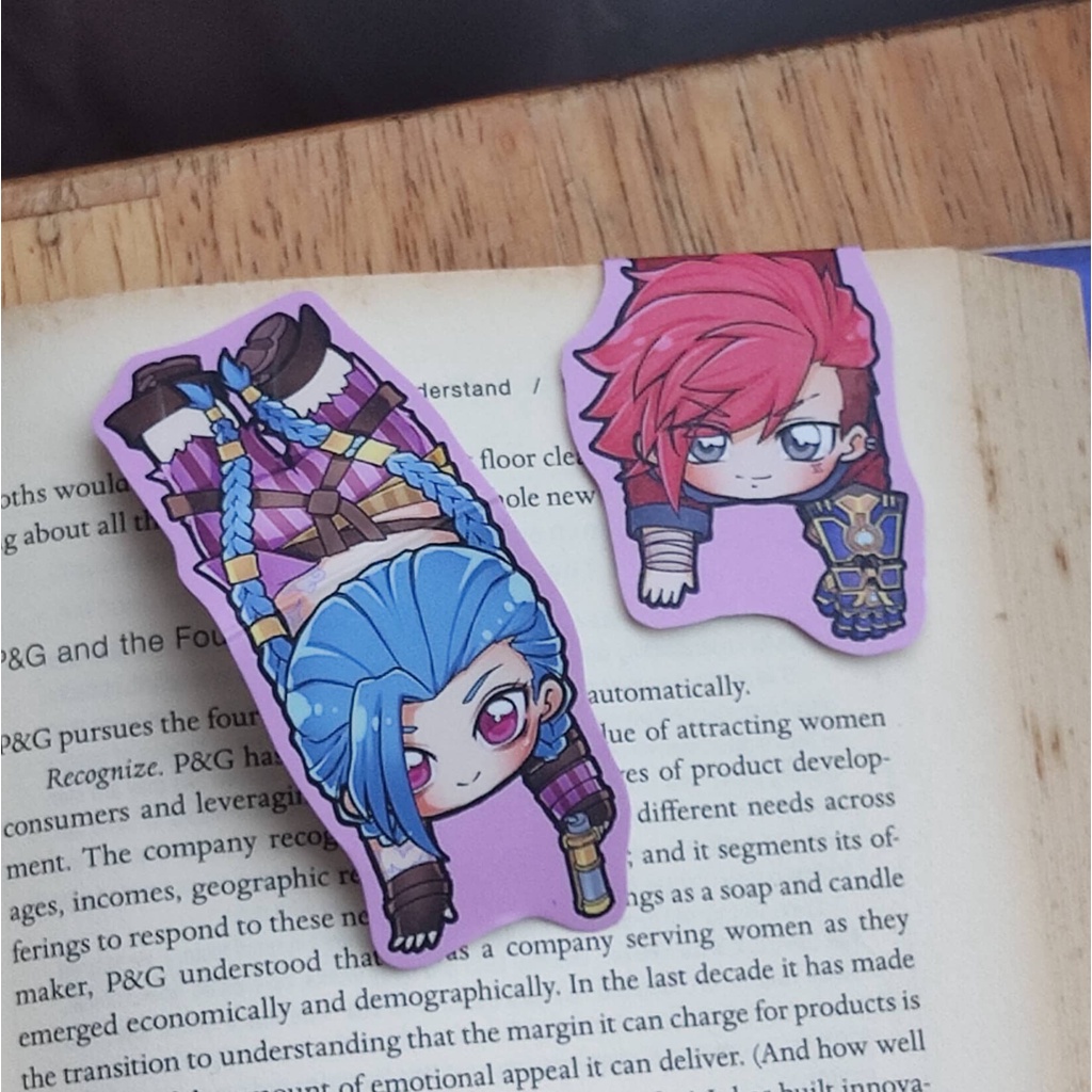ARCANE Jinx and Vi Chibi Magnetic Bookmarks | Shopee Philippines