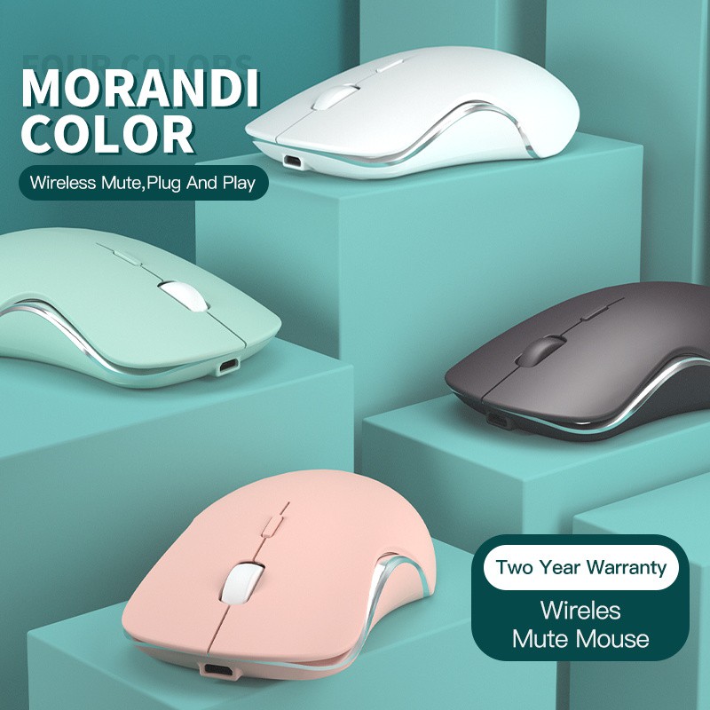 Wireless mouse Fashion Silent Optical Rechargeable mouse Power saving ...
