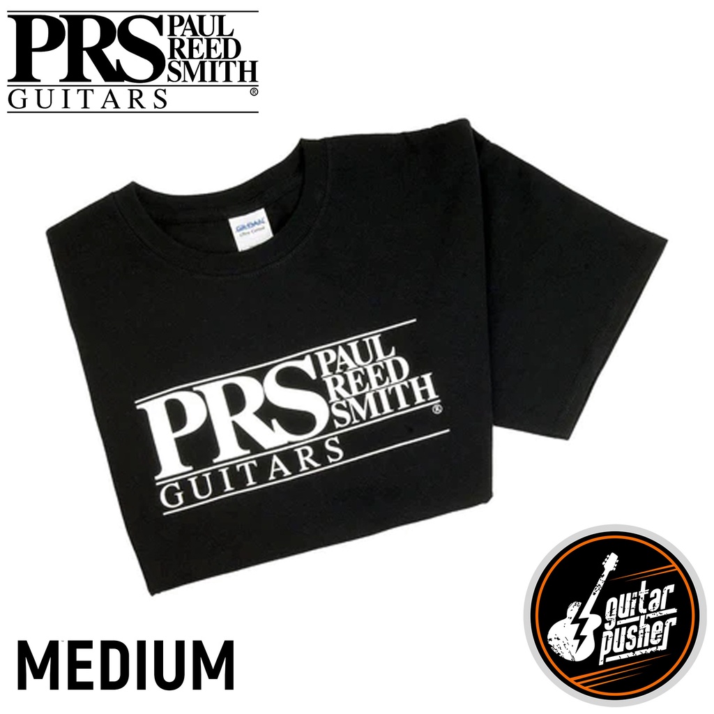 PRS Guitars Classic Block Logo Tee T-Shirt - Black (Medium, Large ...
