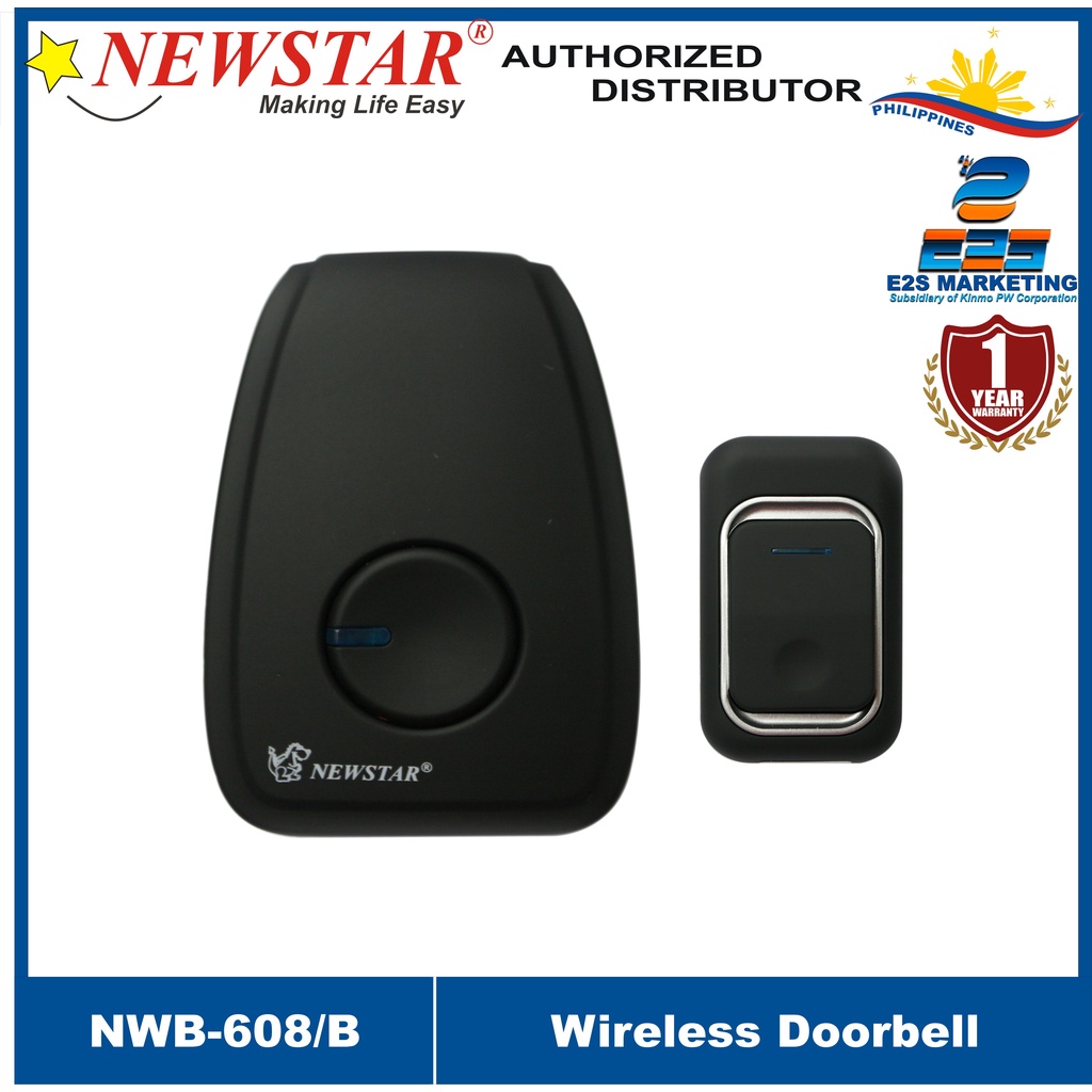 Newstar Wireless Doorbell Nwb 608 B Black Shopee Philippines