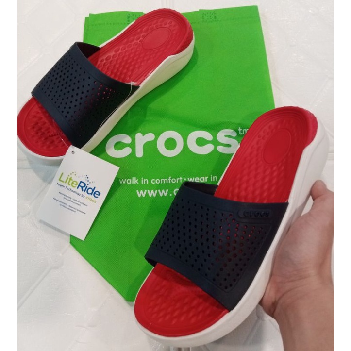 OEM Crocs LiteRide Slides FREE ECOBAG - Mens NEW ARRIVAL | Shopee ...