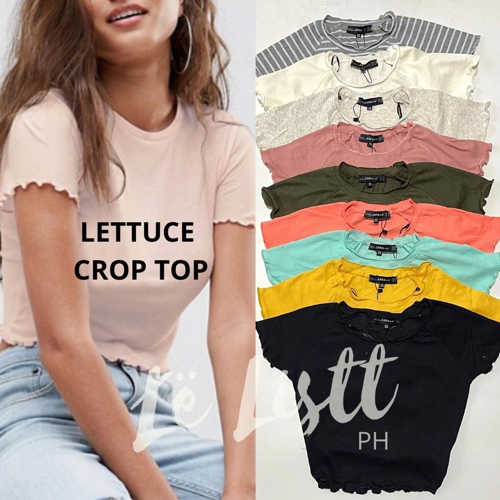 ZA*RA LETTUCE CROP TOP | Shopee Philippines